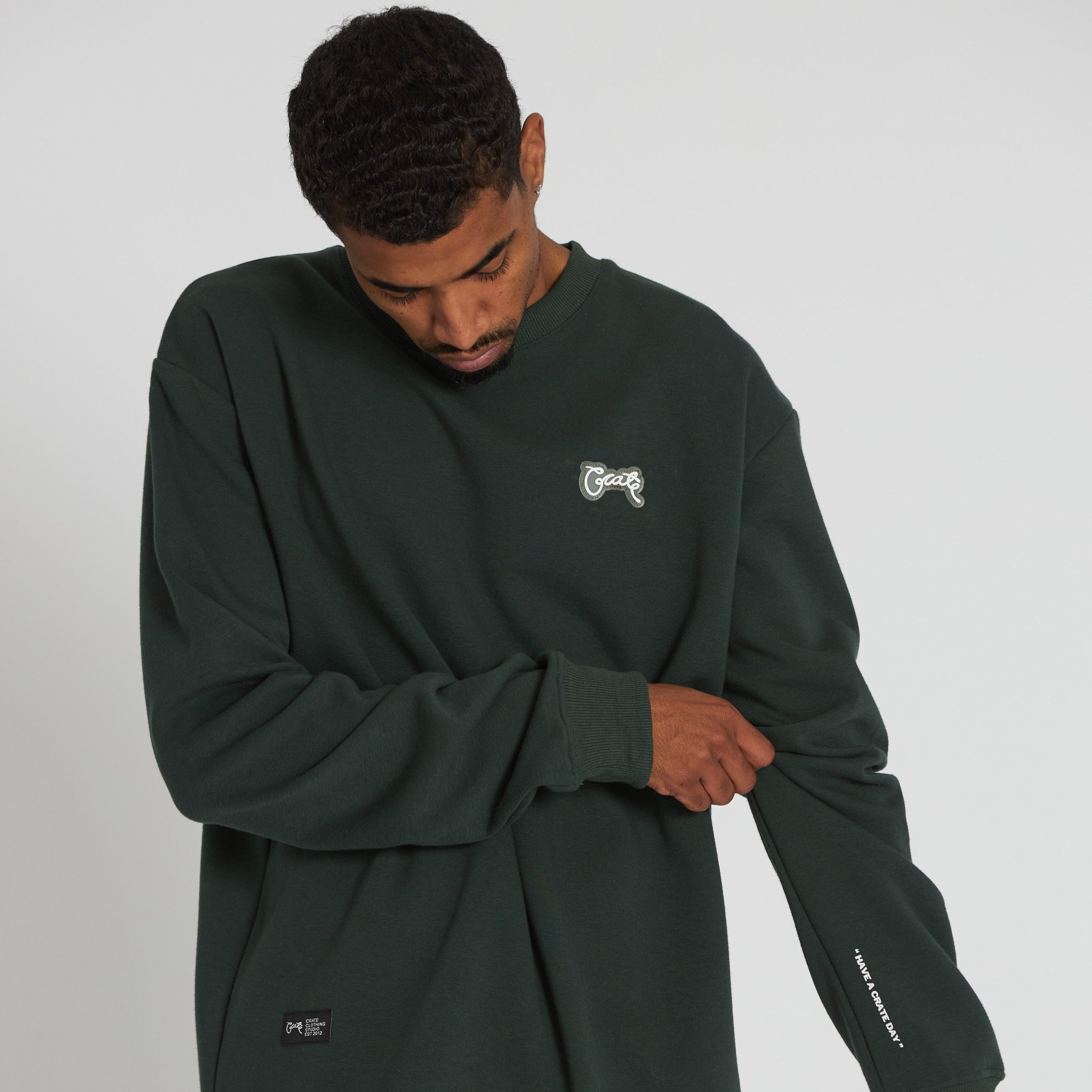 SUPERFLEECE SIMPLE SCRIPT CREW – Crate Clothing
