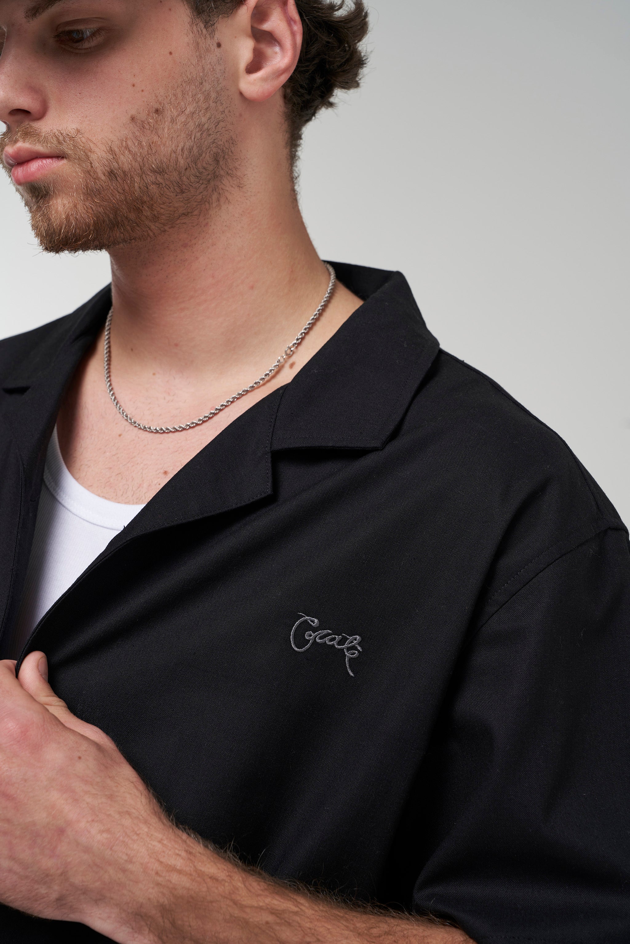 Crate Script Cuban Collar SS Shirt – Crate Clothing